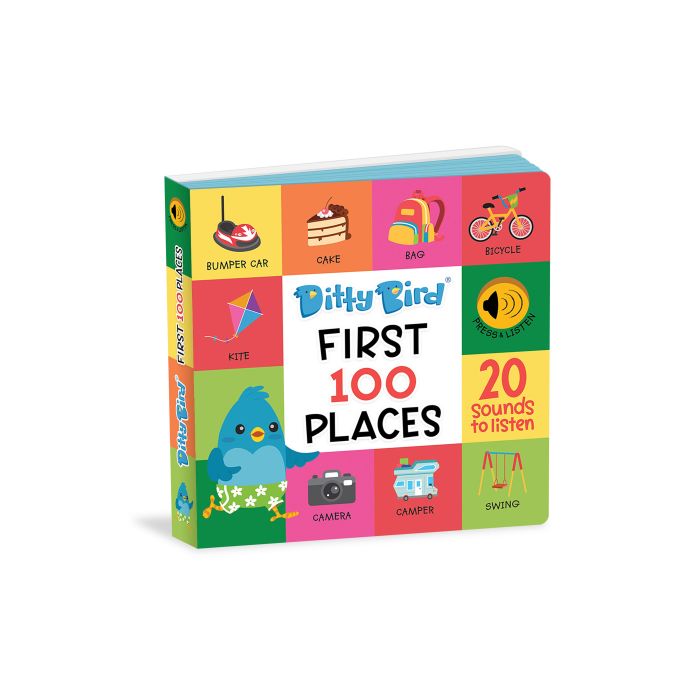 Ditty Bird First 100 Places Multi-Coloured 16x2x16cm – Whole Bubs