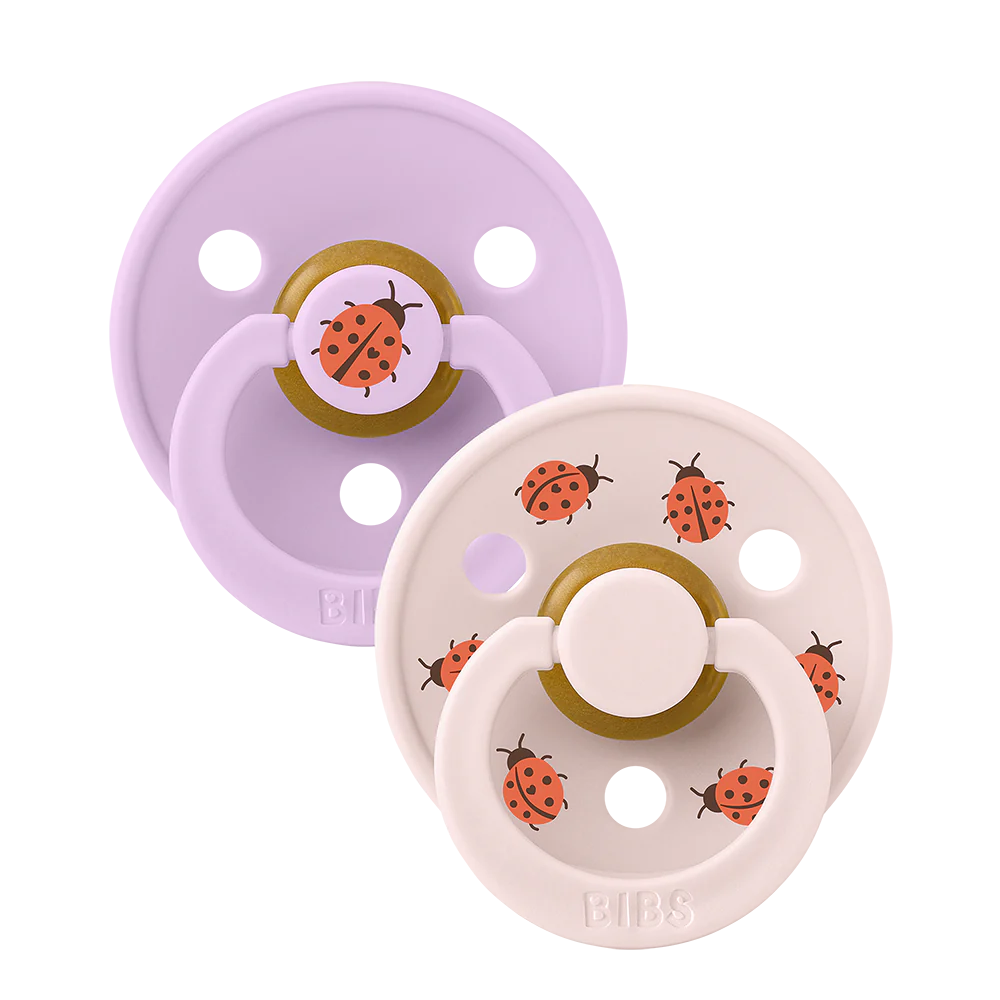 BIBS Studio Colour 2 pack Ladybug - Violet Sky/Petal – Whole Bubs
