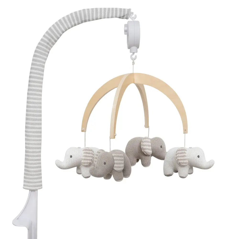 Living Textiles Musical Mobile Set - Elephants – Whole Bubs