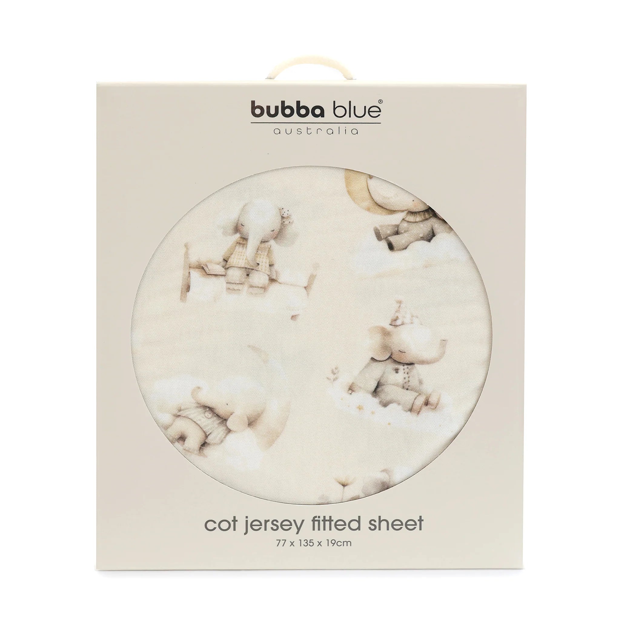 Bubba Blue Elephant Bedtime Jersey Cot Fitted Sheet – Whole Bubs