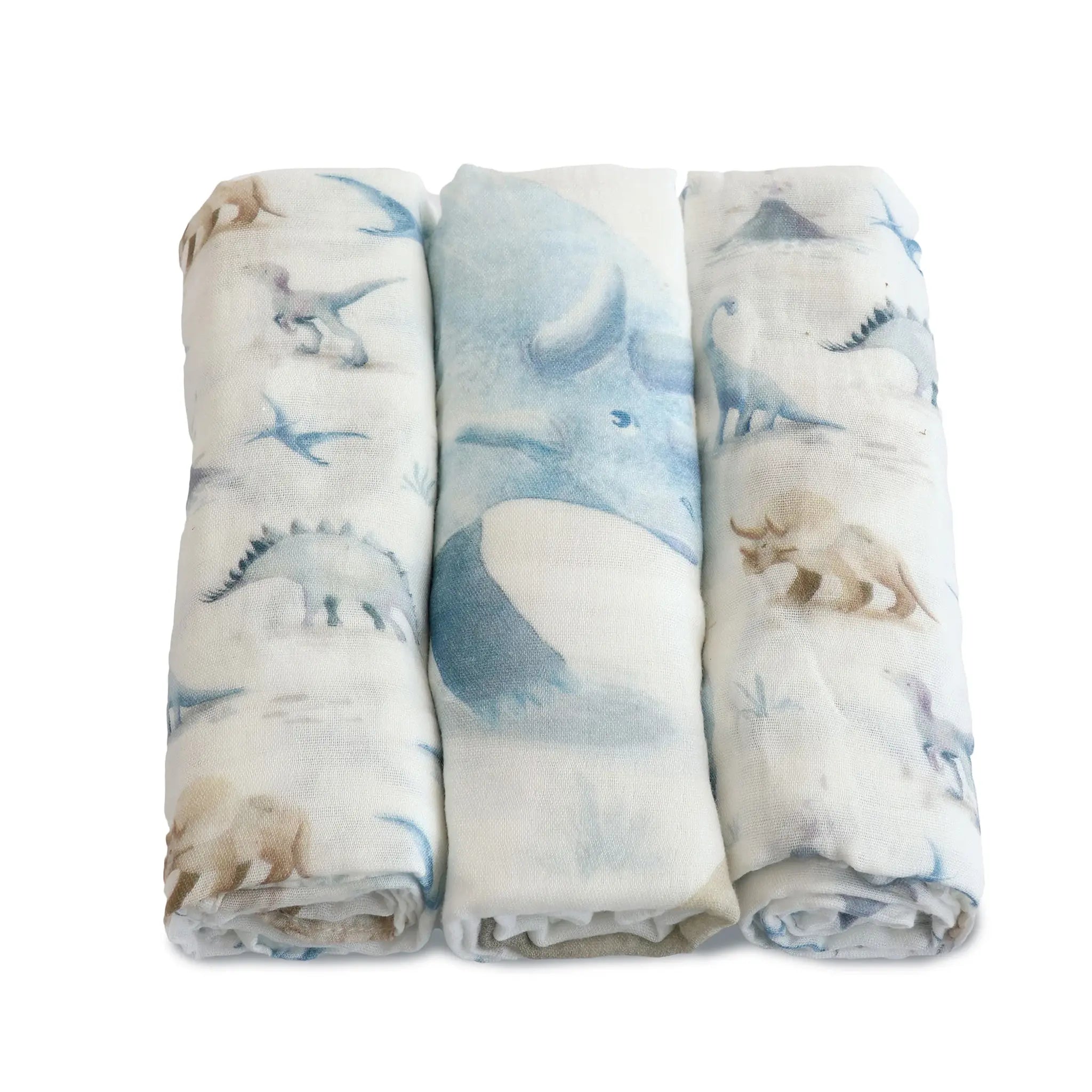 Bubba Blue Jurassic Bamboo 3pk Muslin Wraps – Whole Bubs