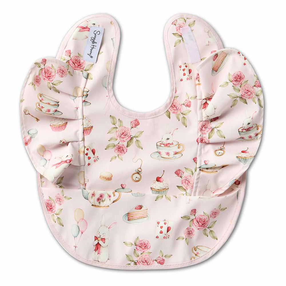 Snuggle Bib Waterproof - Alice’s Tea Party Frill – Whole Bubs