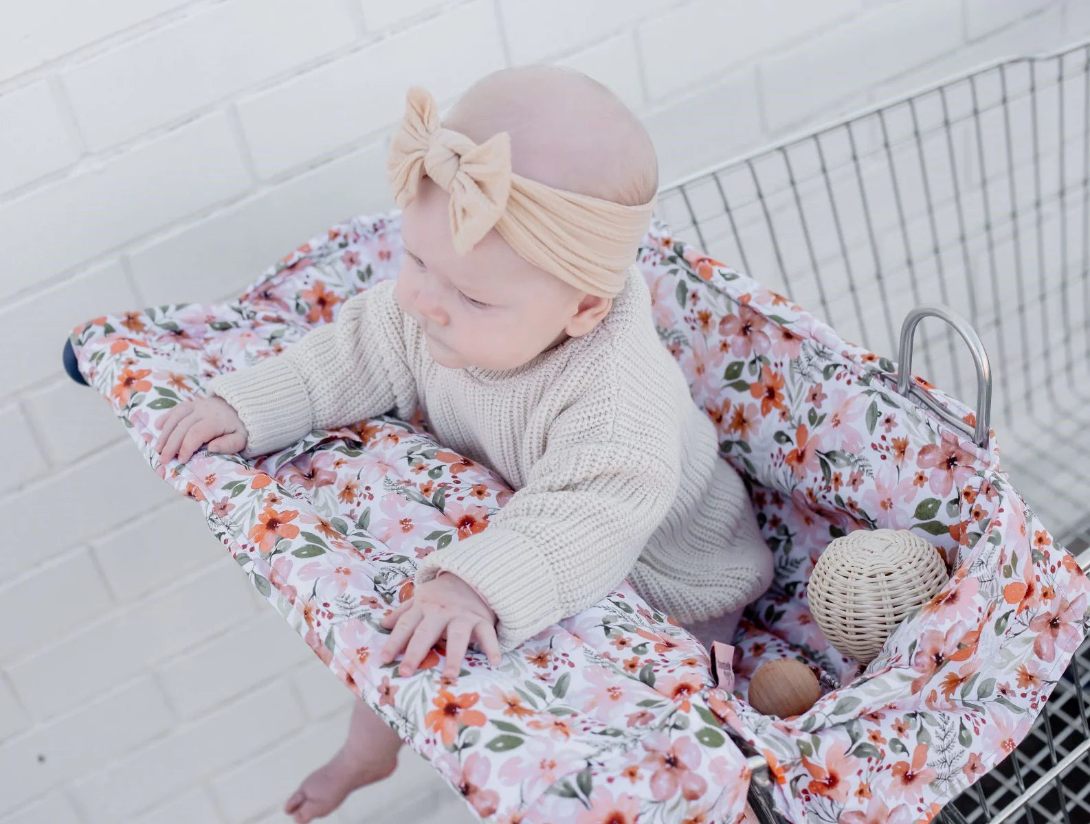 Bambella Designs Universal Padded Trolley Liner |Bloom – Whole Bubs