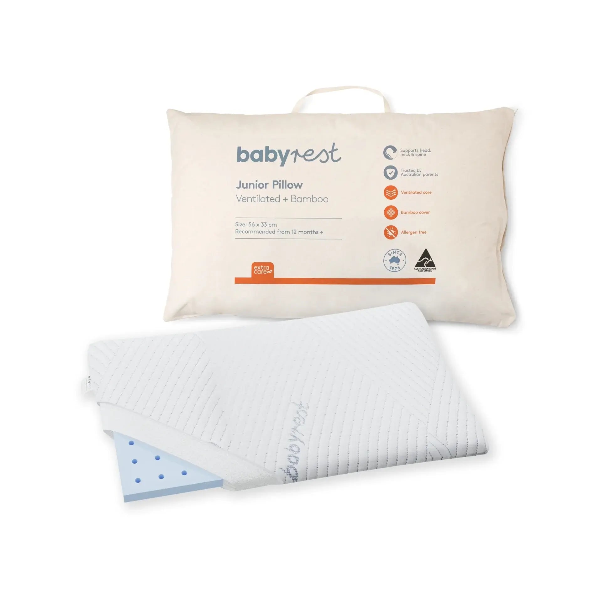 BabyRest Junior Pillow - Ventilated + Bamboo – Whole Bubs