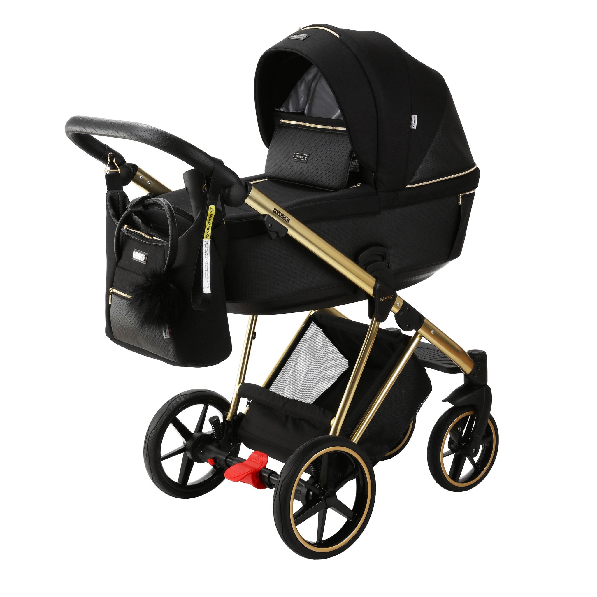 Bambini GENEVA Modern Pram - Black/Gold – Whole Bubs