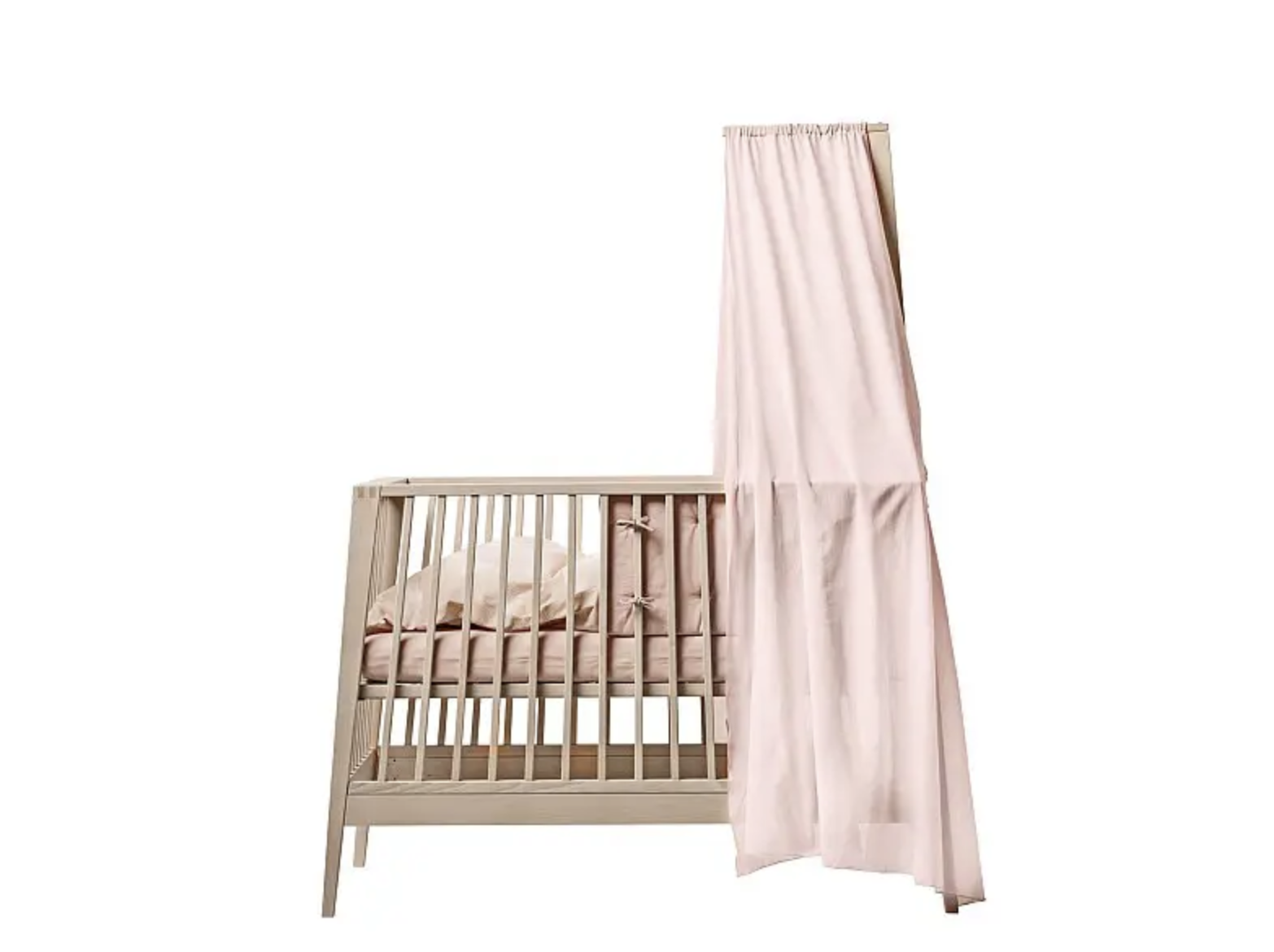 Leander Linea / Luna Cot Canopy-Dusty Rose (Brisbane Store Ex-Display ...