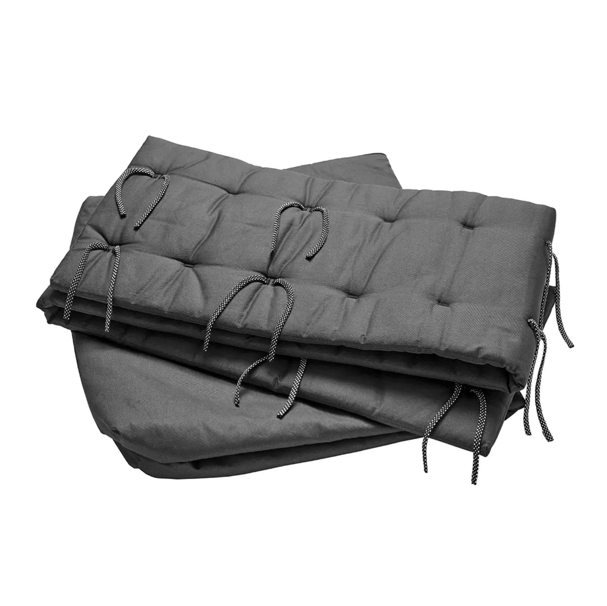 Leander ORGANIC Linea/Luna Cot Bumper-Cool Grey – Whole Bubs