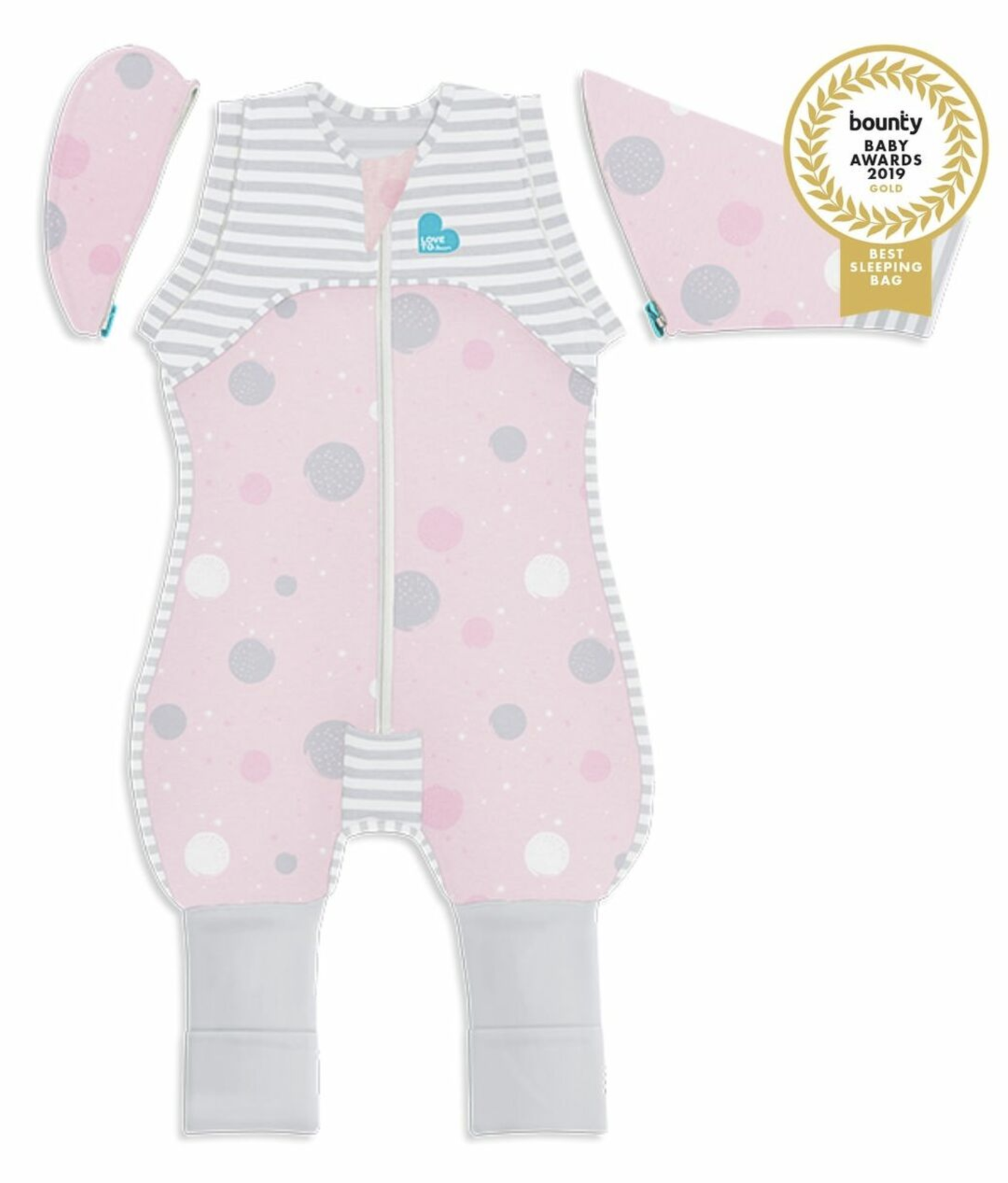 SWADDLE UP™ Transition Suit 0.2 T Pink-Multi Spots – Whole Bubs