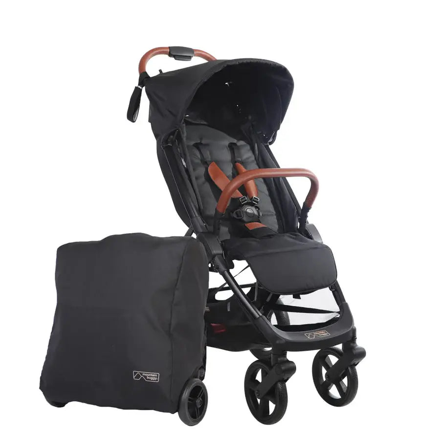 Mountain Buggy nano urban with travel wheel set - Black – Whole Bubs
