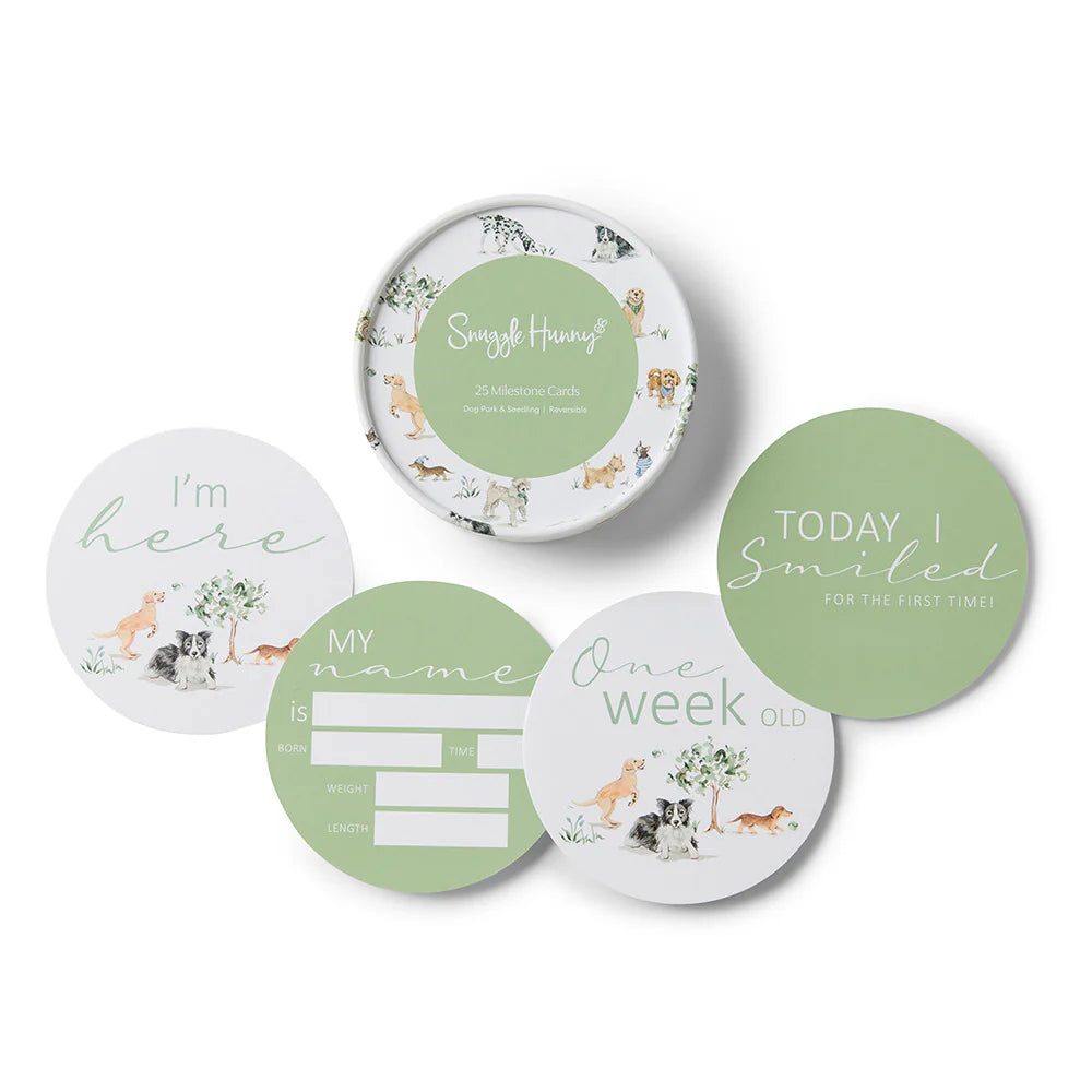 Reversible Milestone Cards - Dog Park & Seedling – Whole Bubs